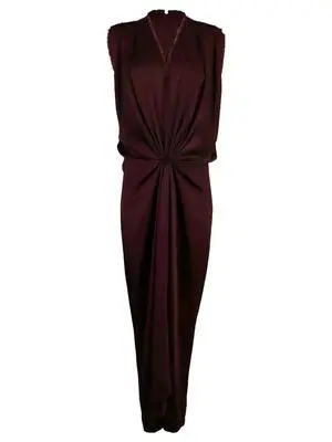 Michael Kors Draped Maxi Dress - Red