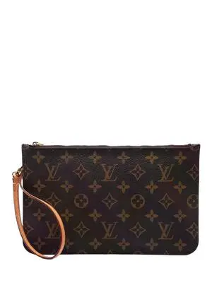 LOUIS VUITTON Monogram Neverfull Mm Pouch - Brown