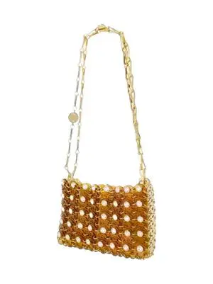 Rabanne 1969 Nano Crystal Embellished Shoulder Bag - Brown