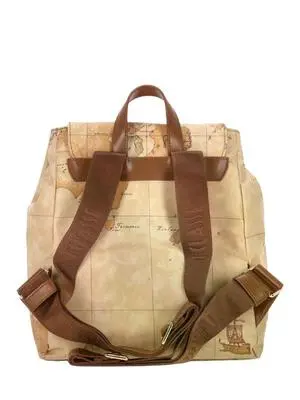 ALVIERO MARTINI 1° CLASSE Map Print Backpack - Neutrals