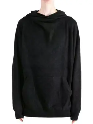 Frenckenberger Fine-knit Hoodie - Black