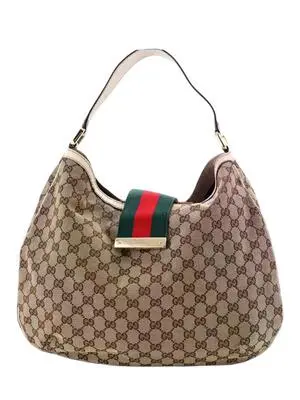 Gucci Gg Canvas Large Hobo Bag - Brown