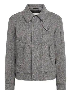 Dries Van Noten Wool Textured Jacket - Black