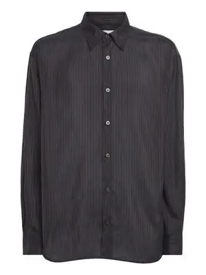 Dries Van Noten Cotton Stripe Croom Shirt - Brown