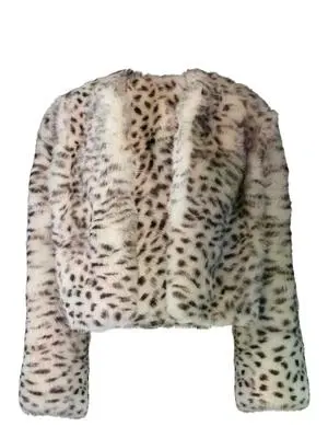 SUSAN BENDER Leopard-print Shearling Jacket - Neutrals