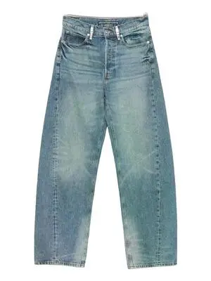 Alexander Wang Crystal-embellished Wide-leg Jeans - Blue