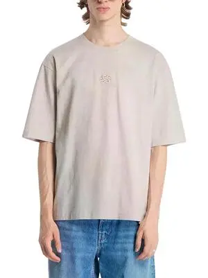 Filling Pieces Embroidered Melange T-shirt - Neutrals
