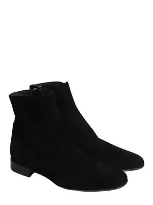 ANIPS Suede Side-zip Ankle Boots - Black