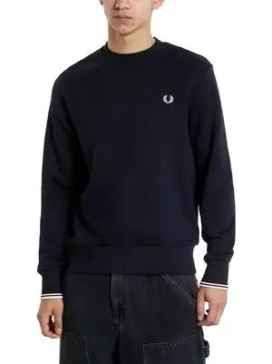 Fred Perry Embroidered Logo Sweatshirt - Blue