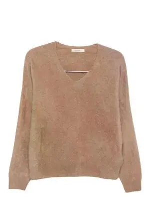 IVORY PARIS Dolly V-neck Sweater - Brown