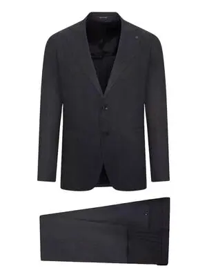 Tagliatore Single-breasted Wool Tailored Suit - Black