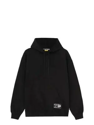 IUTER Logo-patch Drawstring Hoodie - Black