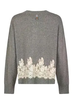 ALBERTA FERRETTI Alberta Ferretti Lace-Trimmed Button-Up Cardigan