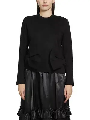 Noir Kei Ninomiya Bow-embellished Long-sleeve T-shirt - Black