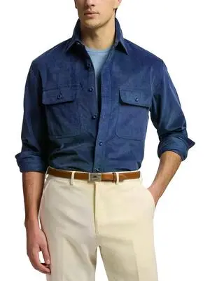 Ralph Lauren Purple Label Fine-wale Corduroy Shirt - Blue