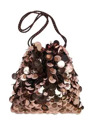 LIZZIE FORTUNATO Gala Sequin Shoulder Bag - Brown