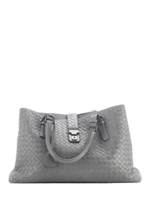 Bottega Veneta Roma Bag Intrecciato Nappa Medium Tote Bag - Grey