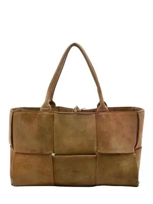 BOTTEGA VENETA Bottega Veneta Suede Maxi Intrecciato Tote Bag