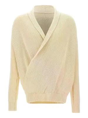 LANEUS Laneus Shawl Collar Wrap-Design Sweater