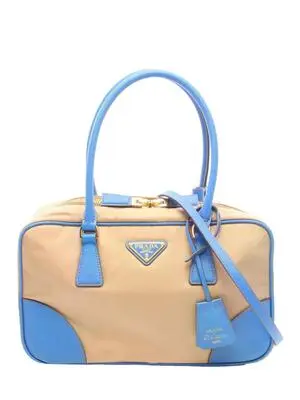 Prada Tessuto Bauletto Satchel - Neutrals