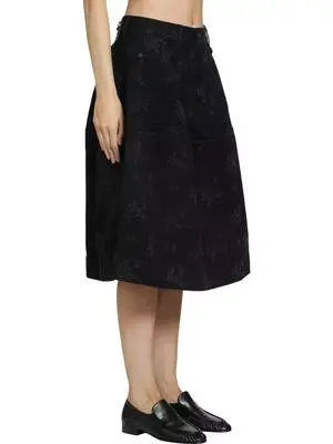 Simone Rocha Embroidered Midi Skirt - Black