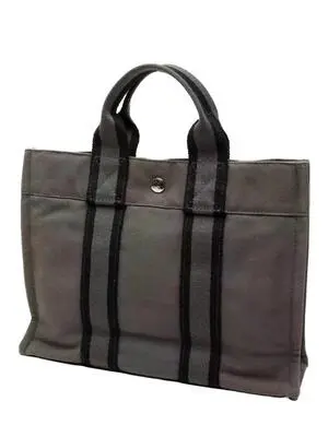 Hermès Canvas Fourre Tout Pm Tote Bag - Grey