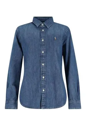 Polo Ralph Lauren Denim Shirt With Logo - Blue