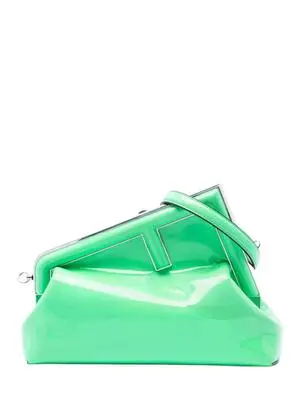 Fendi Patent Leather Crossbody Bag - Green
