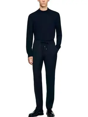 Sandro Elasticated Drawstring Trousers - Blue