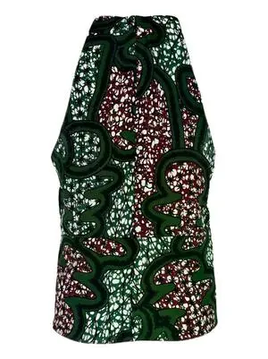 Marni Abstract Print Halter Top - Green