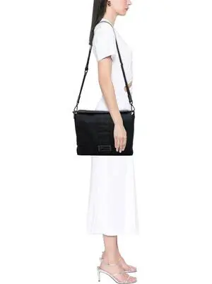 Fendi Fendi Nylon Baguette Messenger Bag Black