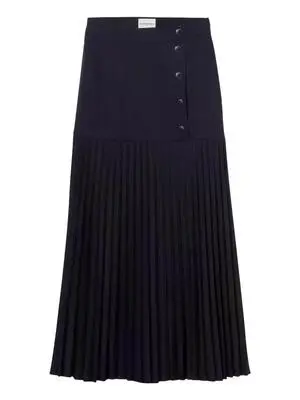 Claudie Pierlot Pleated A-line Skirt - Blue