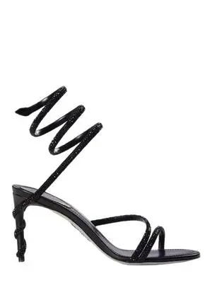 Rene Caovilla Margot Crystal Embellished Sandals - Black