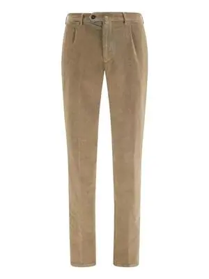 GERMANO 1952 Corduroy Pleated Trousers - Neutrals