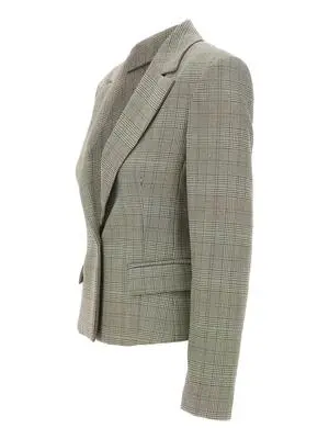 KAOS Prince-of-wales-check Single-breasted Blazer - Grey