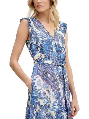 OUI Paisley-print Ruffled Maxi Dress - Neutrals