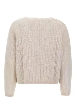 Hemisphere Cable-knit Oversized Sweater - Neutrals