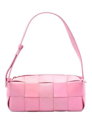 Bottega Veneta Small Lambskin Intrecciato Brick Cassette Shoulder Bag - Pink