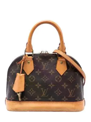 LOUIS VUITTON Monogram Alma Bb Satchel - Brown