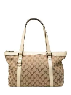 Gucci Gg Canvas Abbey D Ring Tote Bag - Neutrals