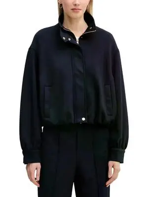 OUI High-neck Zip-up Bomber Jacket - Blue