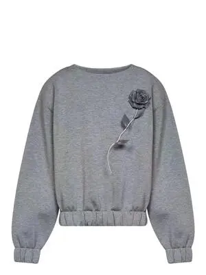 Giuseppe Di Morabito Rose Appliqué Sweater - Grey