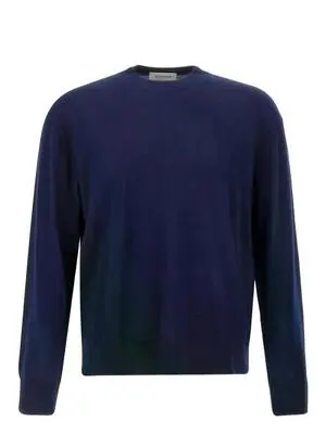 LANEUS Merino Wool Sweater - Blue