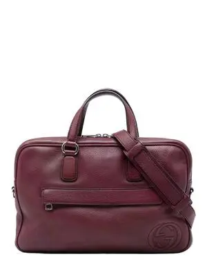 Gucci Calfskin Soho Briefcase Business Bag - Red