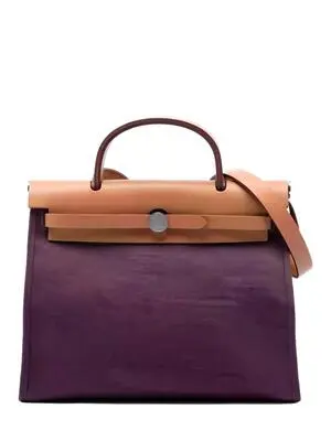 Hermès Hermès 2012 Toile Verso Herbag Zip 31 Satchel Purple
