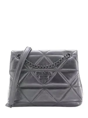 Prada Spectrum Flap Quilted Nappa Leather Shoulder Bag - Black