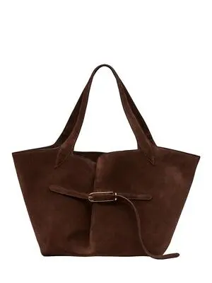 LIFFNER Dark Suede Tote Bag - Brown