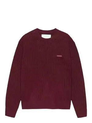 NEW AMSTERDAM SURF ASSOCIATION Ribbed-knit Sweater With Embroidered Logo - Red