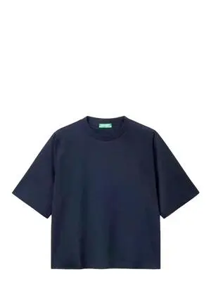 BENETTON Crew Neck Short Sleeve T-shirt - Blue