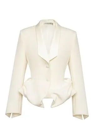 POST MERIDIEM Post Meridiem Milk Peplum Jacket